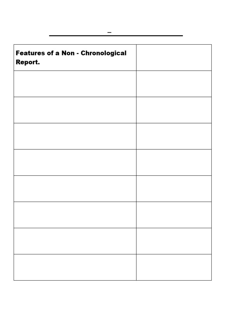Non-Chronological Report Checklist | PDF