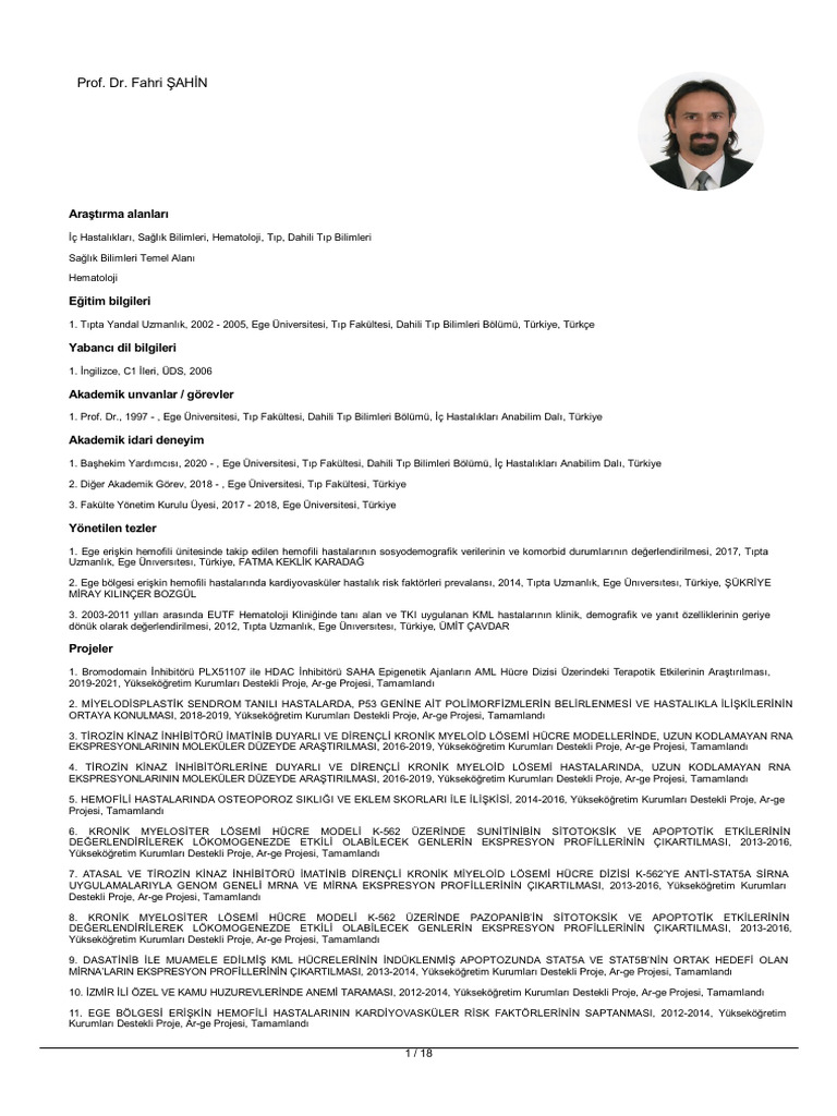 Prof. Dr. Fahri ŞAHİN | PDF