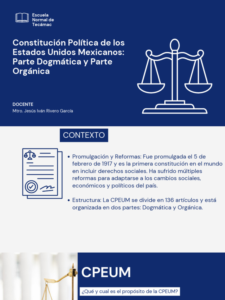 Estructura y Derechos de la CPEUM | PDF | Derecho Constitucional ...