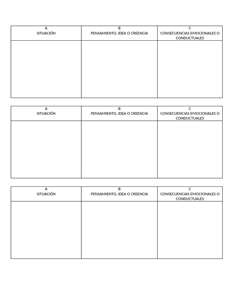 Abc Tablas | PDF | Conceptos psicologicos | Sicología