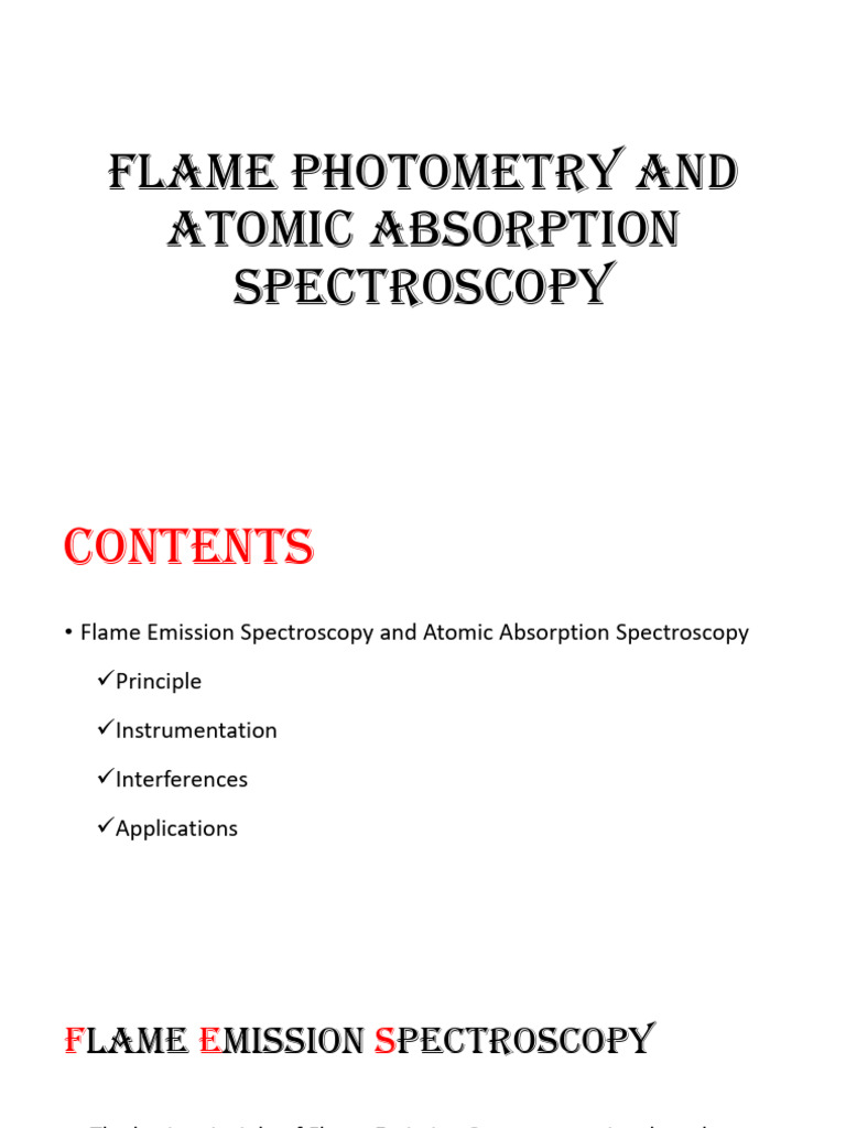 Flame Photometry and Atomic Absorption Spectros | PDF | Atomic Absorption Spectroscopy ...