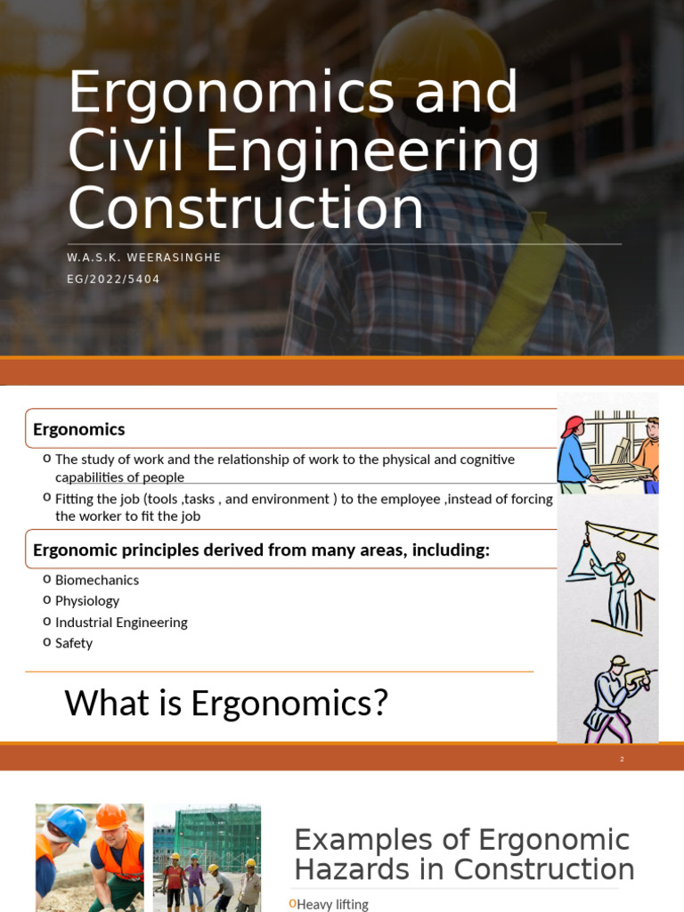 Ergonomics and Civil Engineering Design & Construction | PDF