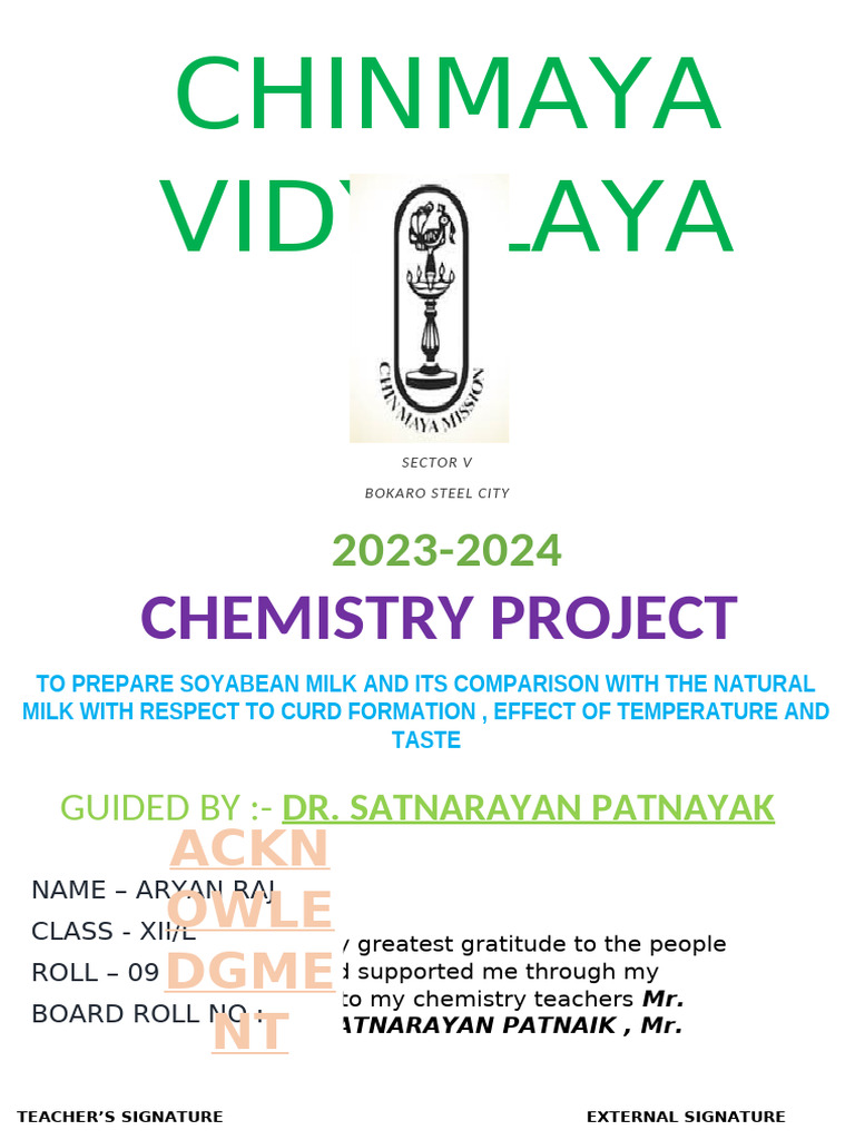 CHEMISTRY - POJECT - CLASS - 12 - Fully PREP. | PDF