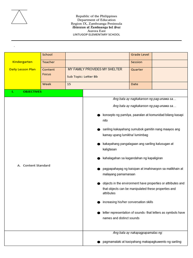 Sample LP Literacy Letter B | PDF | Learning | Teachers