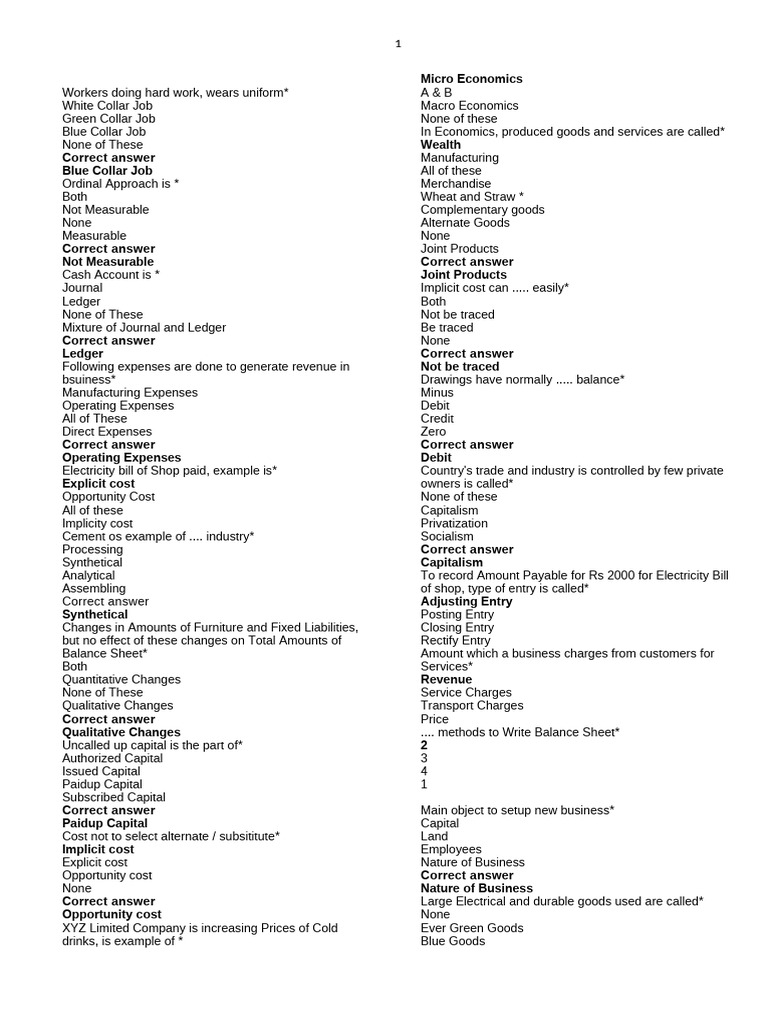 500 Most Important Mcqs | PDF | Debits And Credits | Expense