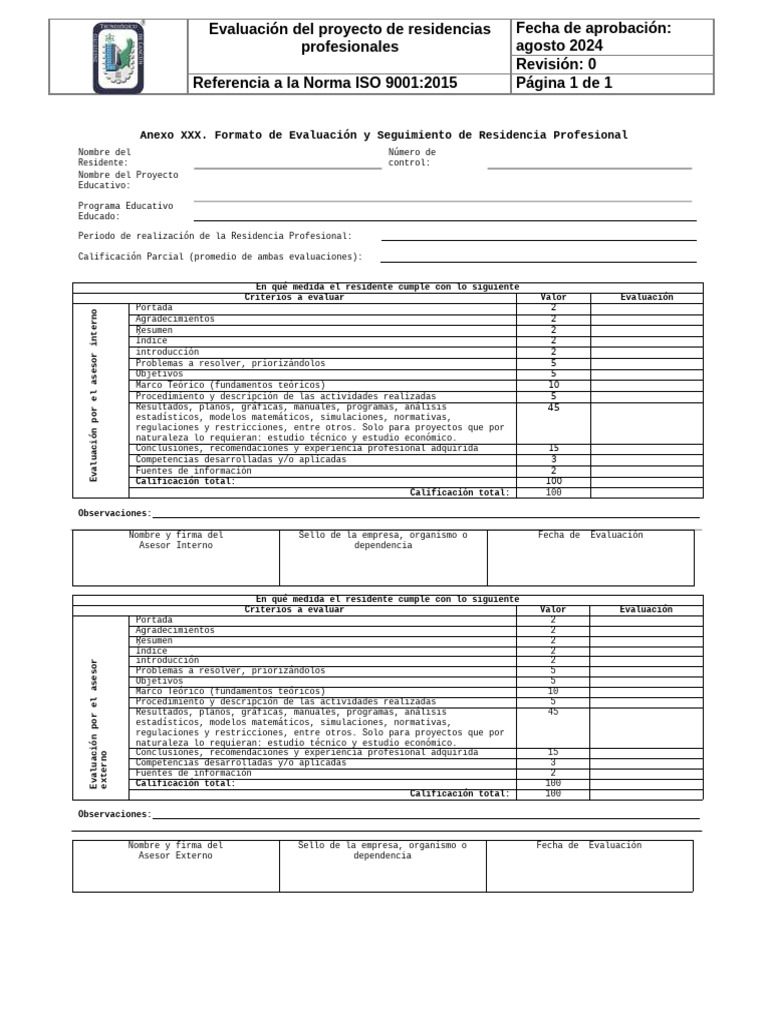 5-. Formato Anexo Xxx | PDF | Evaluación | Simulación