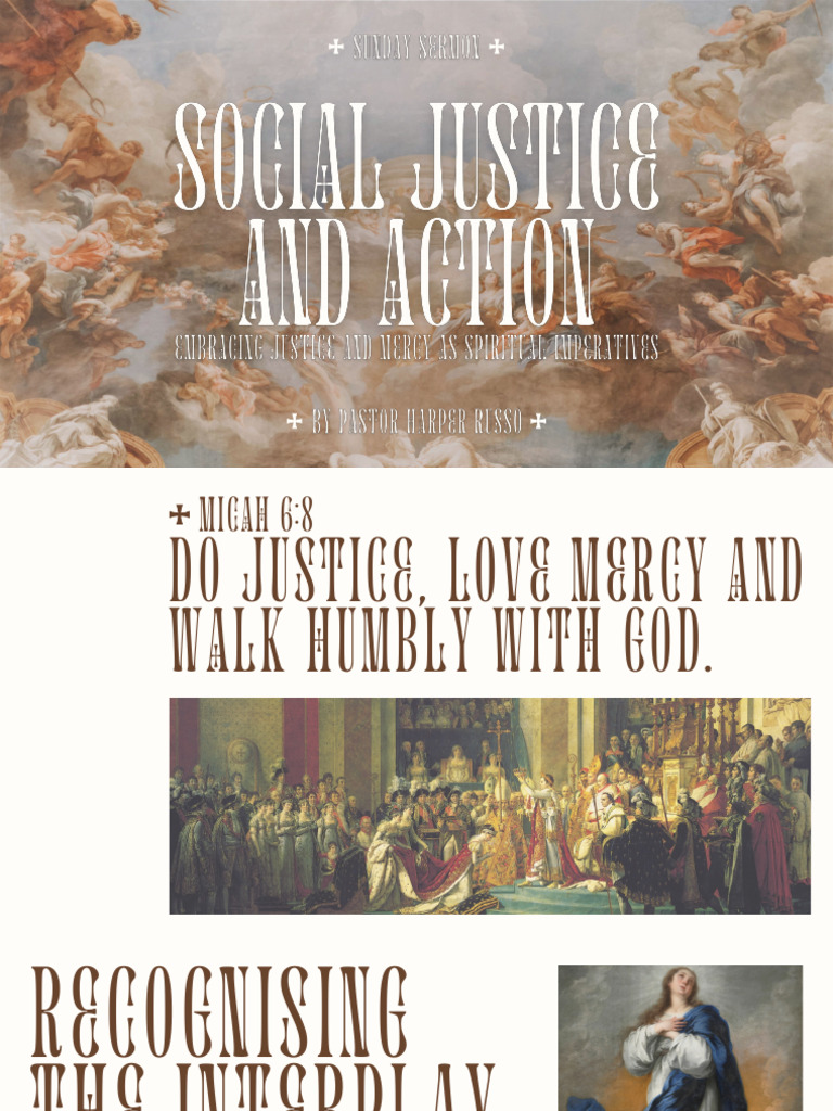 Beige Vintage Illustration Social Justice and Action Sunday Church ...
