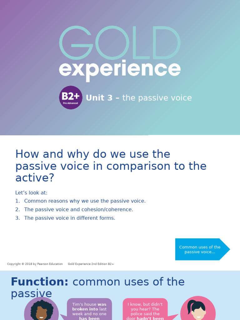 Gold Exp Grammar PPT B2P U3 | PDF | Verb | Subject (Grammar)