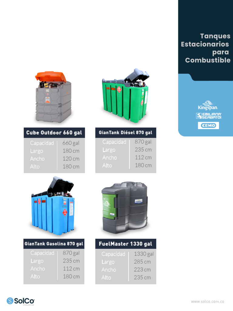 SOLCO - Catálogo de Tanques Estácionarios Plásticos Solco 2024 | PDF