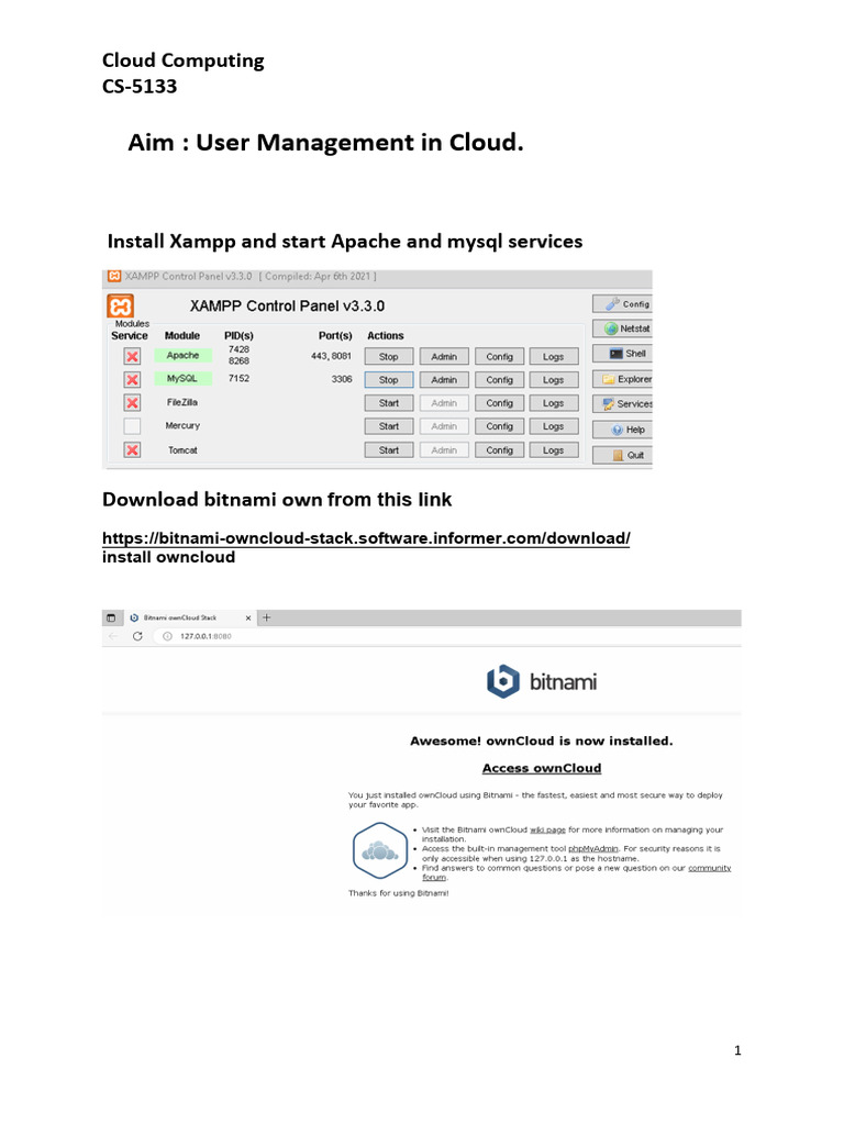 Aim: User Management in Cloud | PDF | User (Computing) | Login