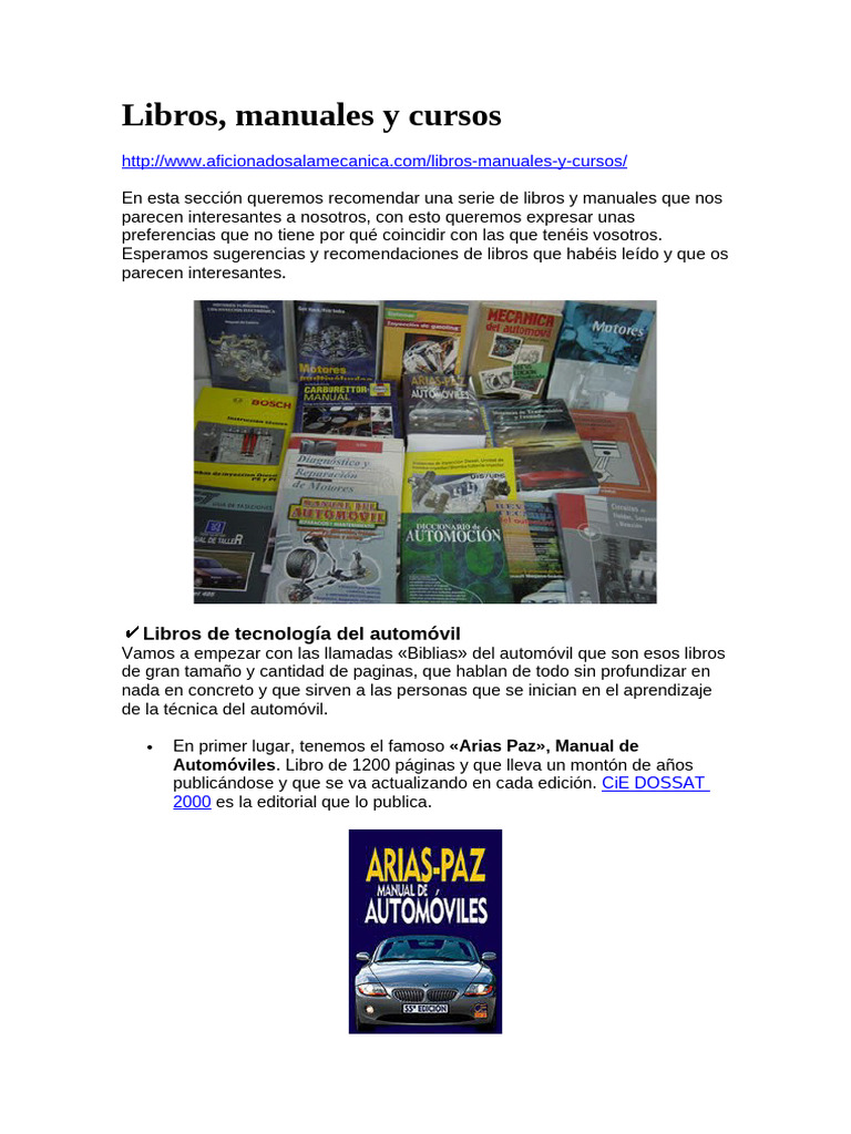 Libros y manuales de mecánica automotriz | PDF | Motor diesel | Coche