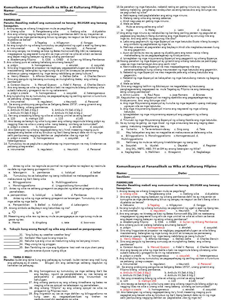 1st Q review exam 24-25 | PDF