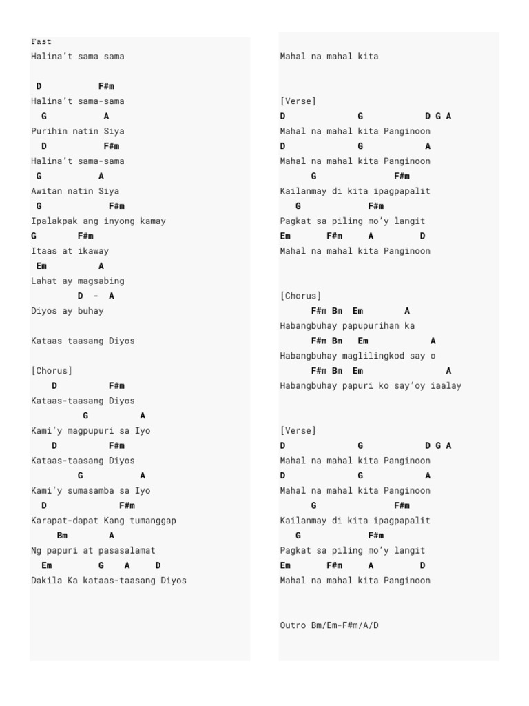 Praise and Worship Chords | PDF