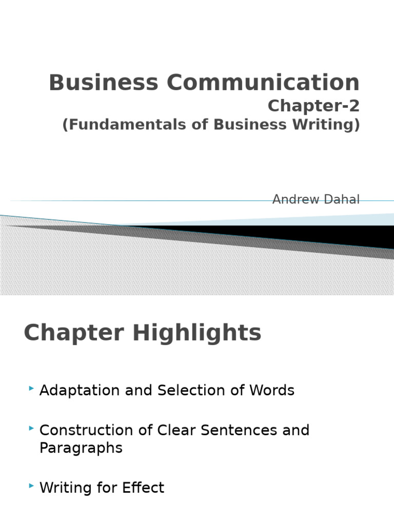 Business Communication-Chapter 2 | PDF | Linguistics