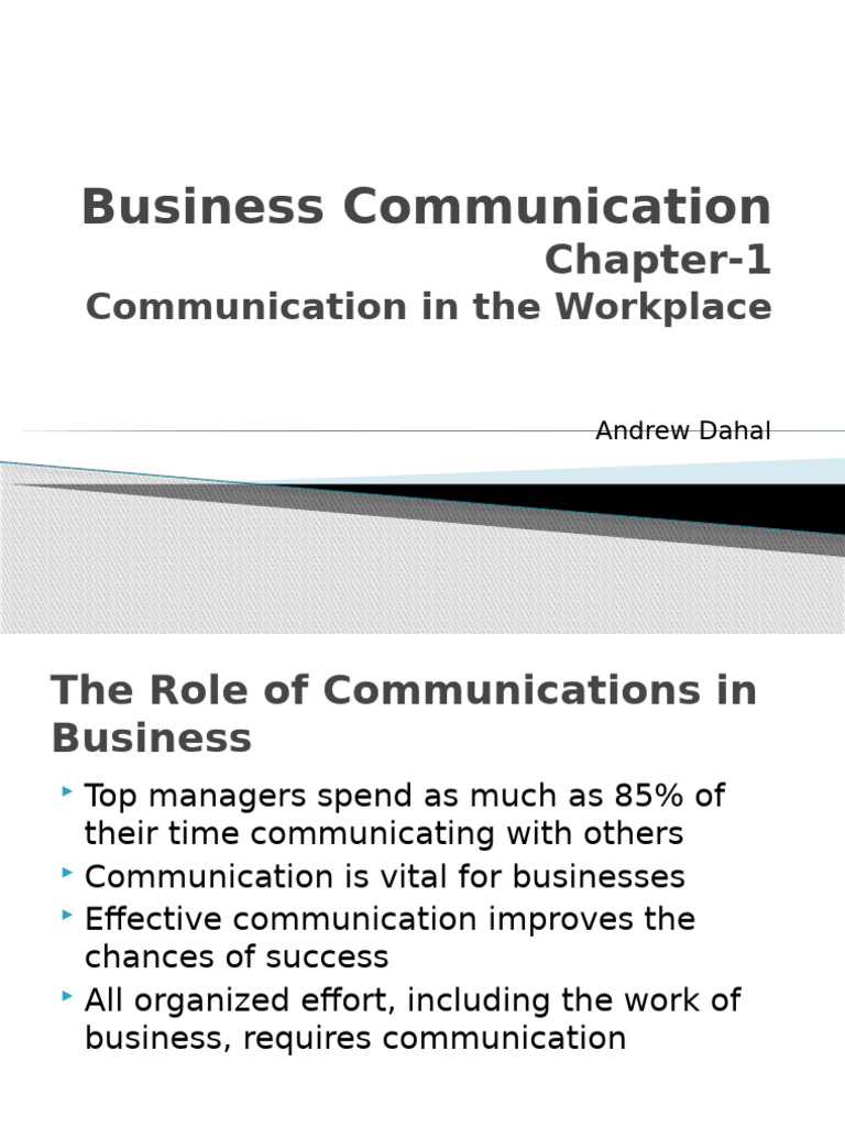 Business Communication-Chapter 1 | PDF | Communication | Thought