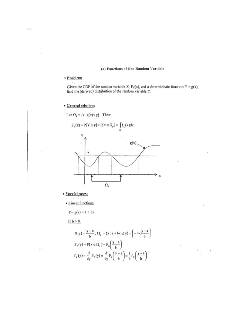 Functions of Random Variables Explained | PDF