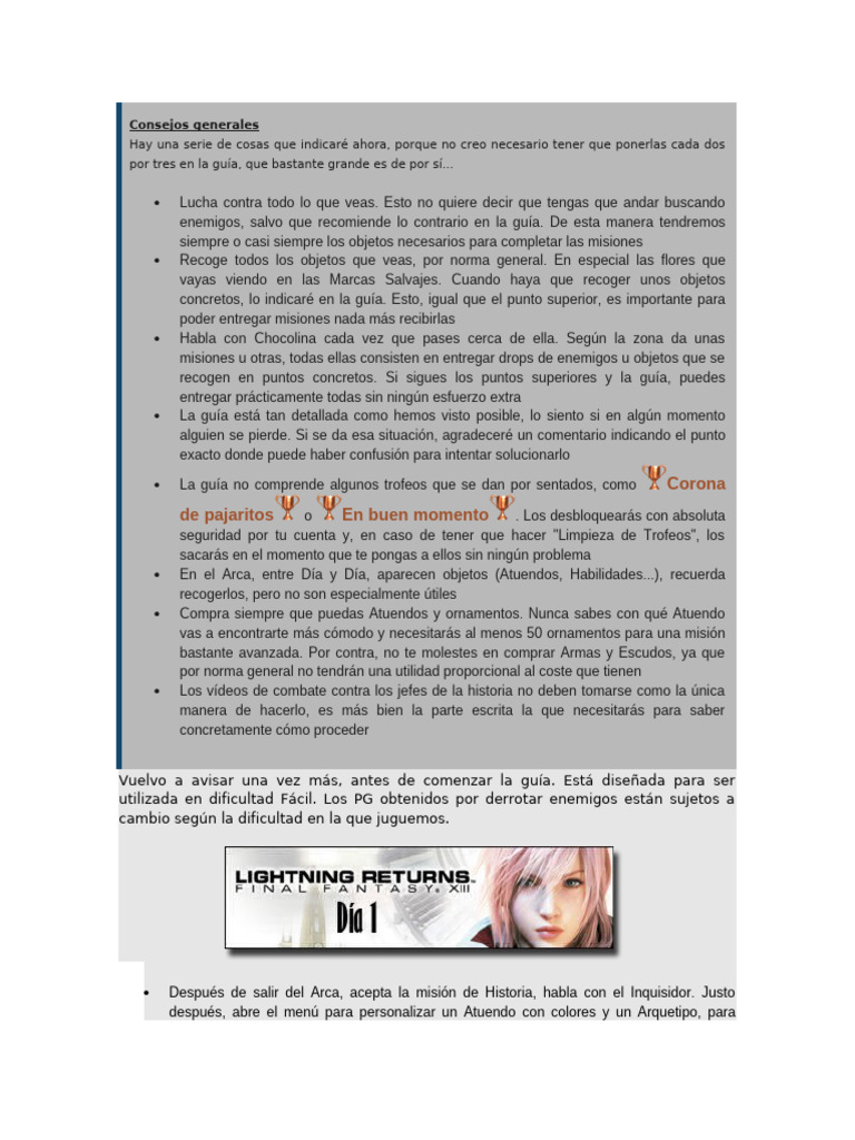 Guia Lightning Returns Final Fantasy Xiii | PDF