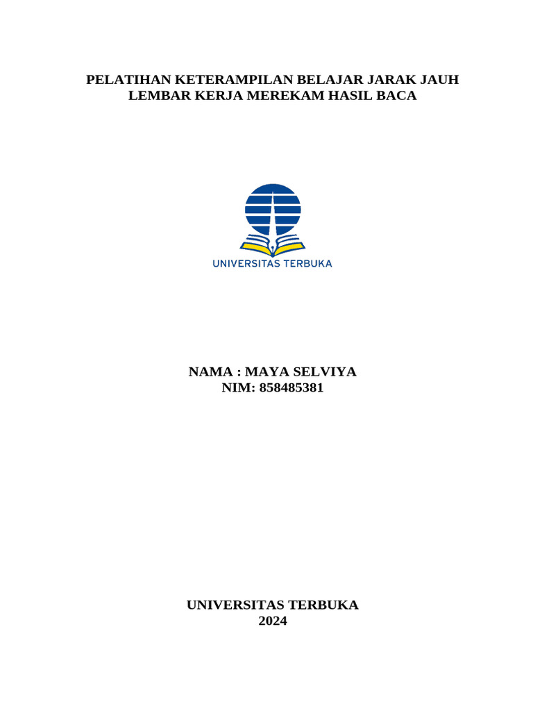 Modul 3 UT - PBB - LPKBJJ - 2022 - PKBJJ - LEMBAR KERJA MEREKAM HASIL BACA | PDF