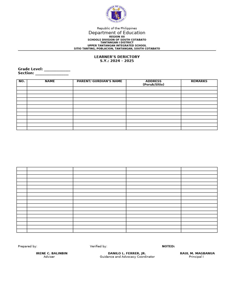 Learners Directory | PDF