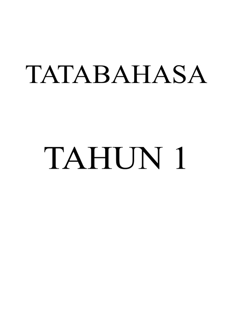 Tata Bahasa | PDF