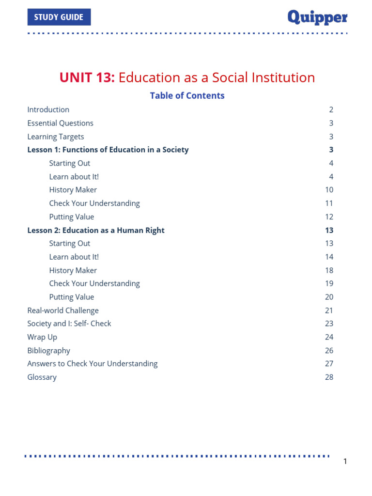 Education as a Social Institution | PDF | Socialization | Curriculum