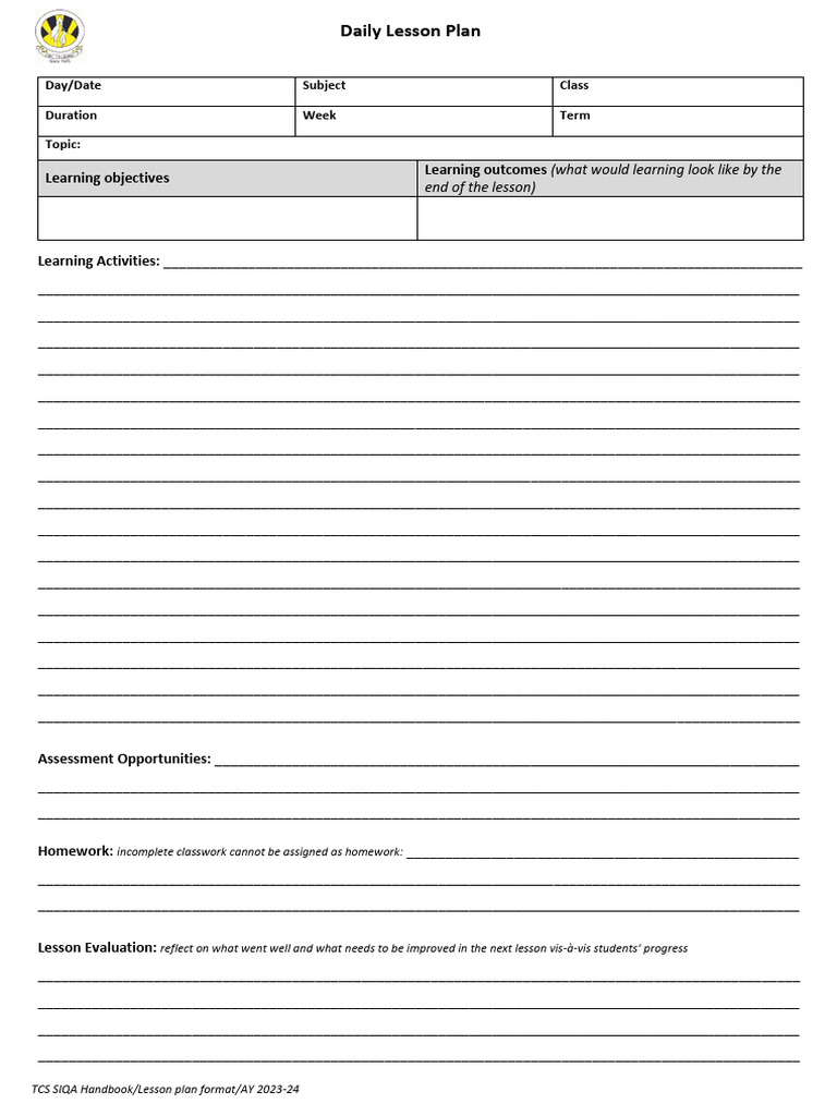 'Daily Lesson Plan 2023-24.PDF' | PDF | Lesson Plan | Education Theory