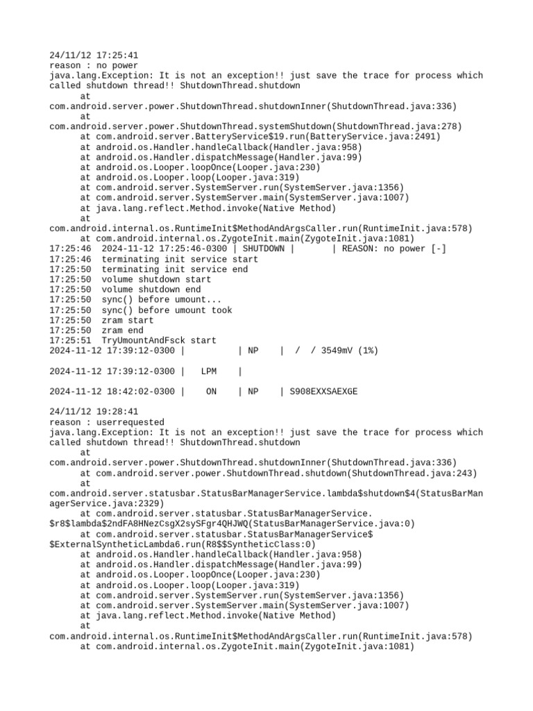 Power Off Reset Reason Backup | PDF | Java (Programming Language) | Models Of Computation