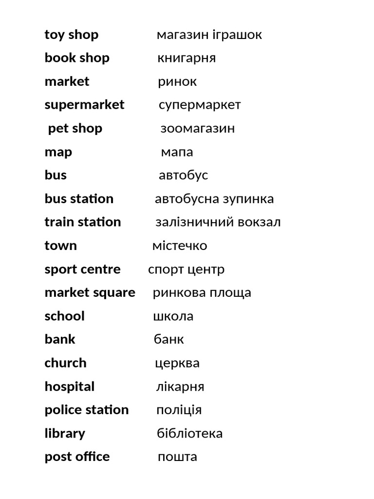 In The Town Words | PDF