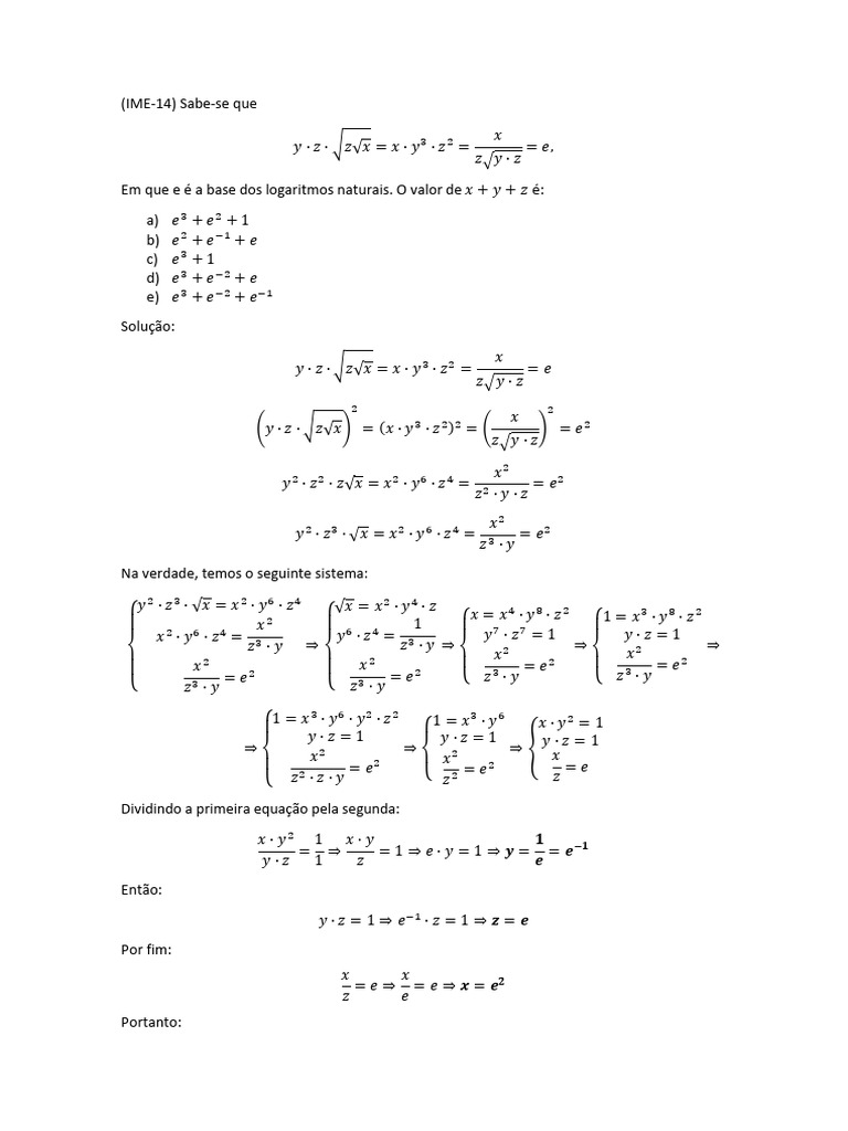 Questão IME 2014 | PDF