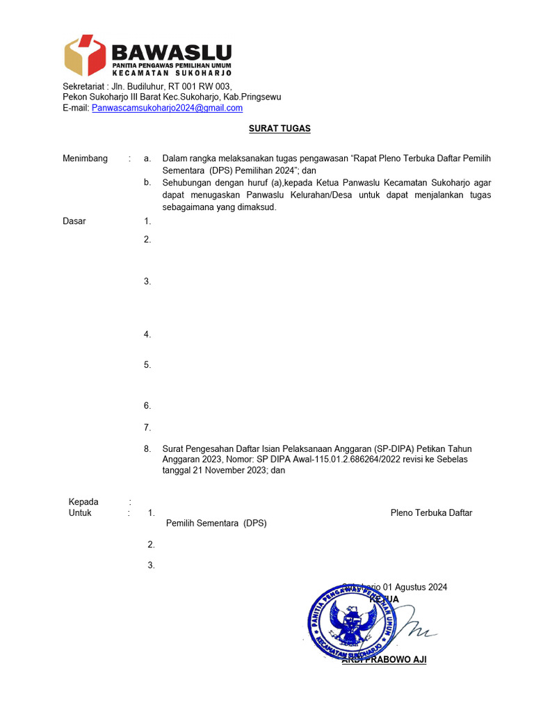 SPT Pleno Dps Oleh Pkd. | PDF