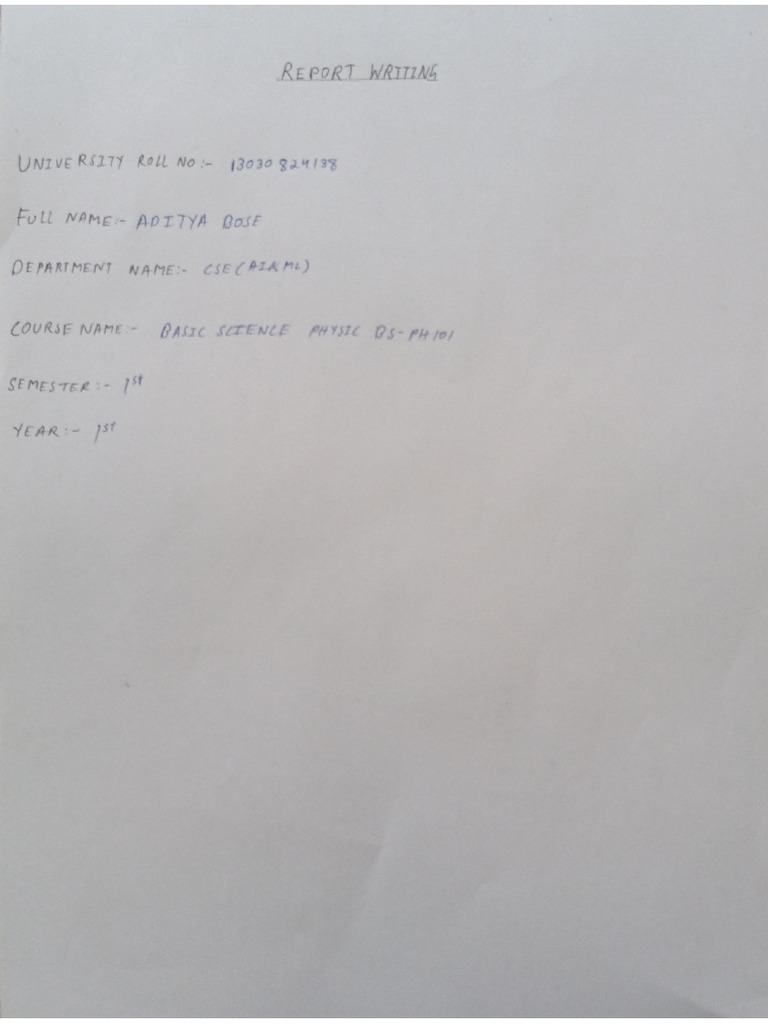 Cse (Aiml) Adityabose | PDF