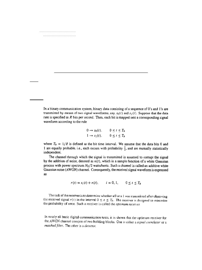 Binary PAM Modulation Lab with MATLAB | PDF
