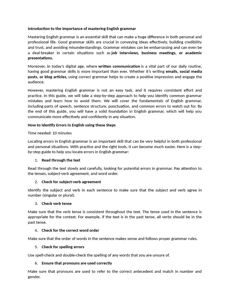 Mod 1 Notes Pdf Verb Grammatical Number