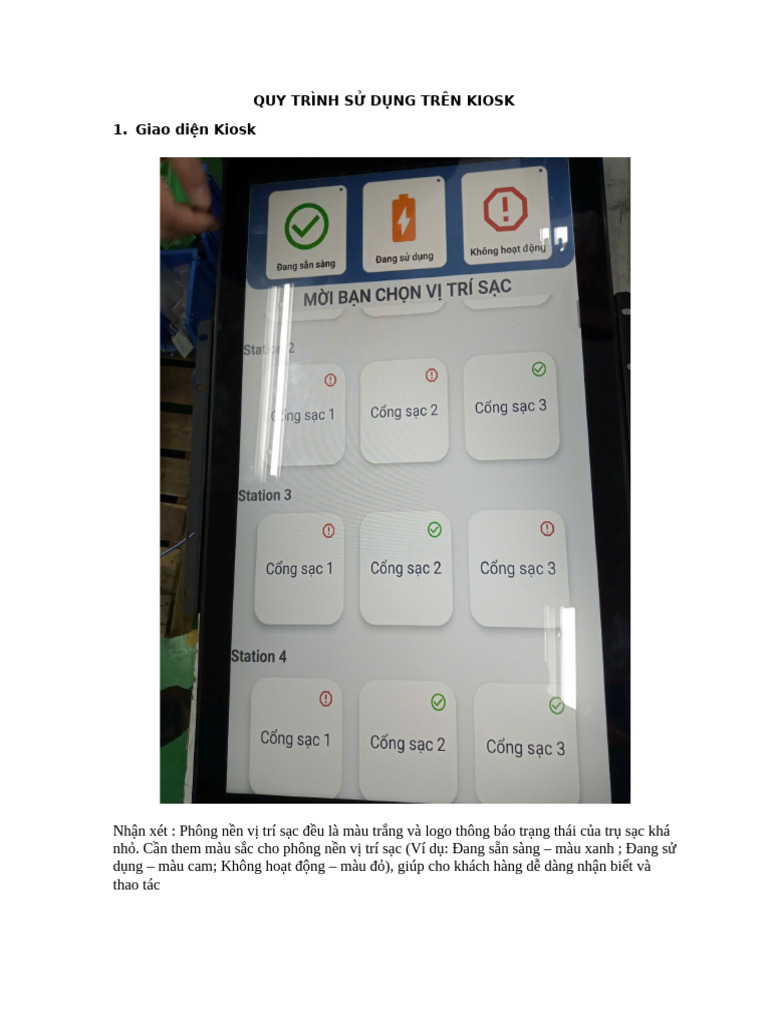 Quy Trình S D NG Trên Kiosk | PDF