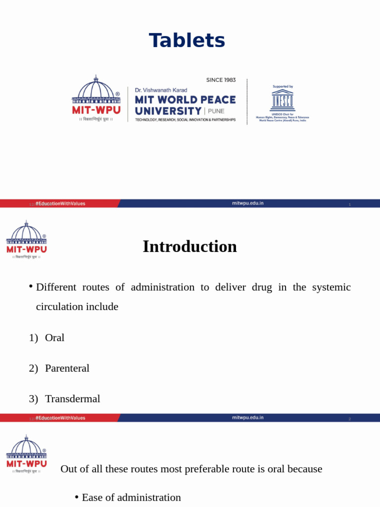 1 Tablets Dosage Form | PDF | Tablet (Pharmacy) | Pharmaceutical Sciences