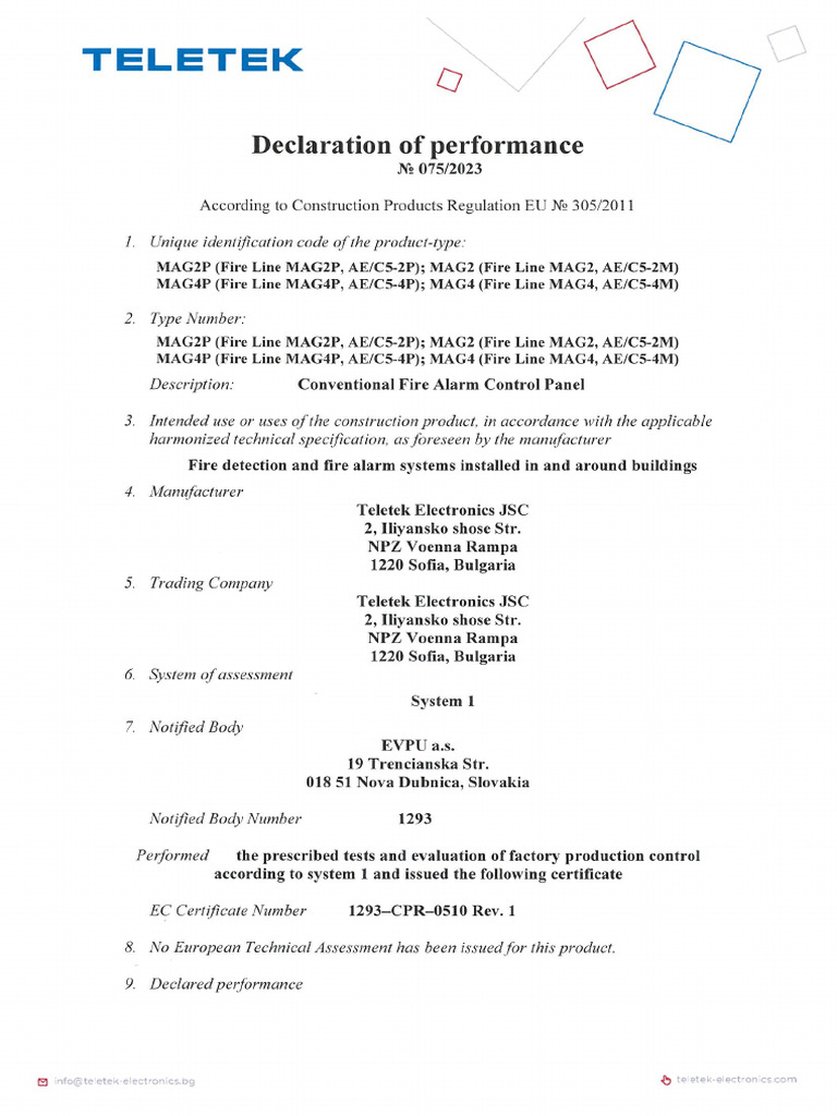 DoP MAG 2 2P 4 4P en Rev1-1 | PDF