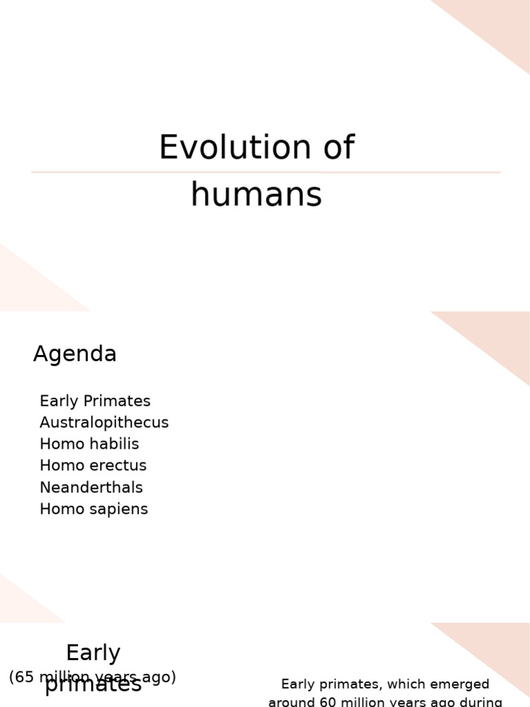 evolution of humans | PDF | Homo | Human Evolution