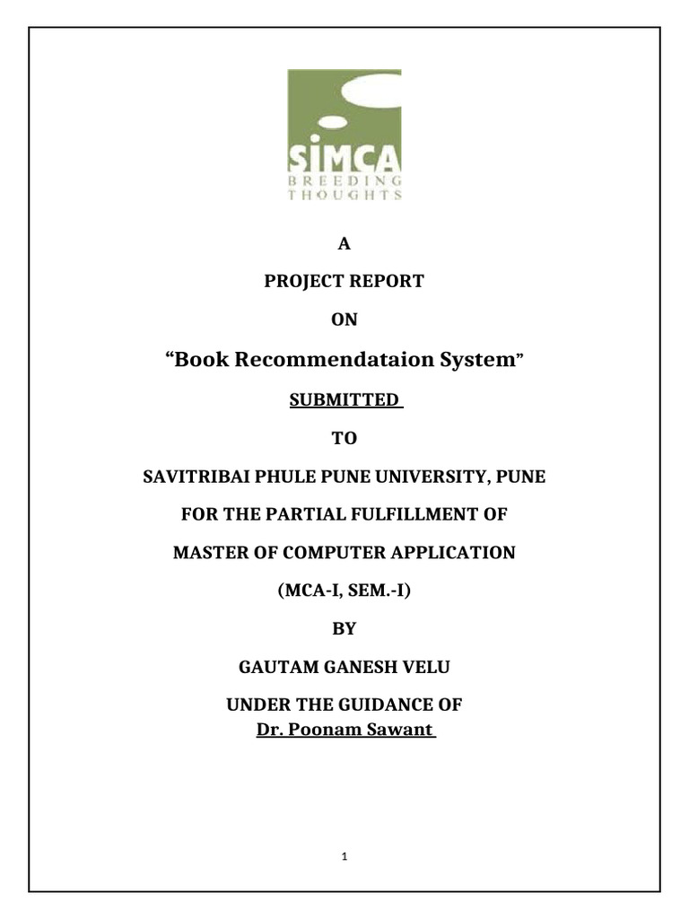 Project Documentation (Book Recommendation System) | PDF | Usability | Graphical User Interfaces