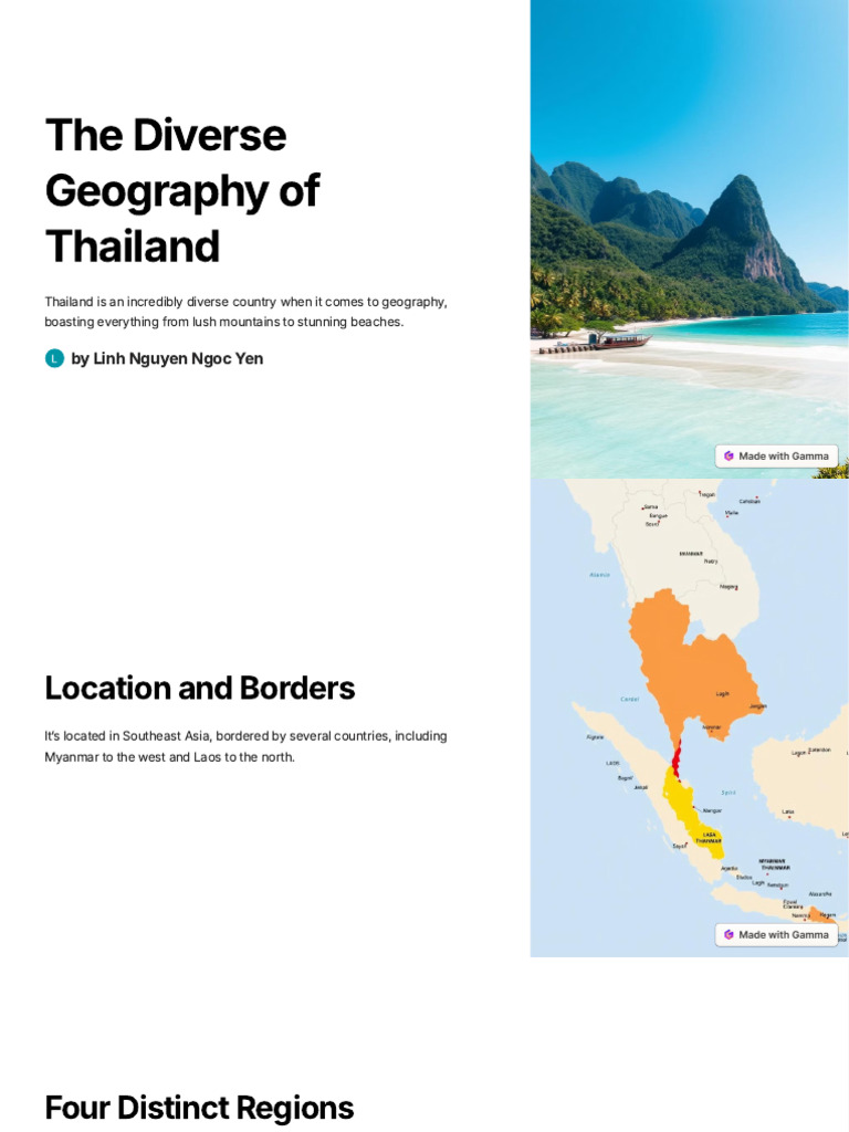 The Diverse Geography of Thailand | PDF | Isan | Thailand