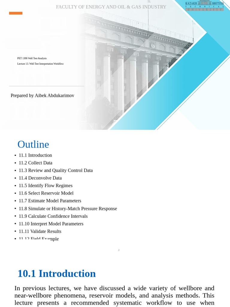 Lecture 13. Well Test Interpretation Workflow | PDF | Petroleum ...
