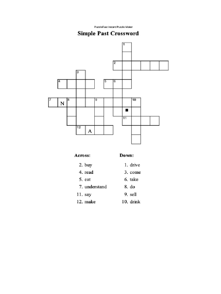 past simple puzzle | PDF