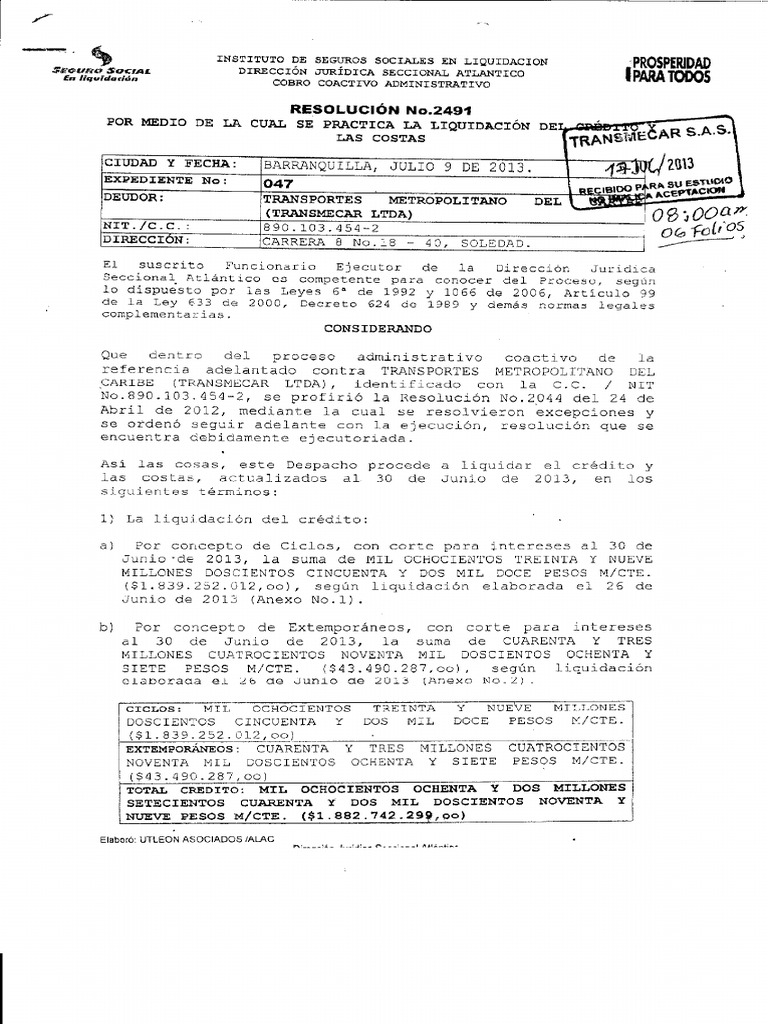 COBRO COACTIVO 047 | PDF