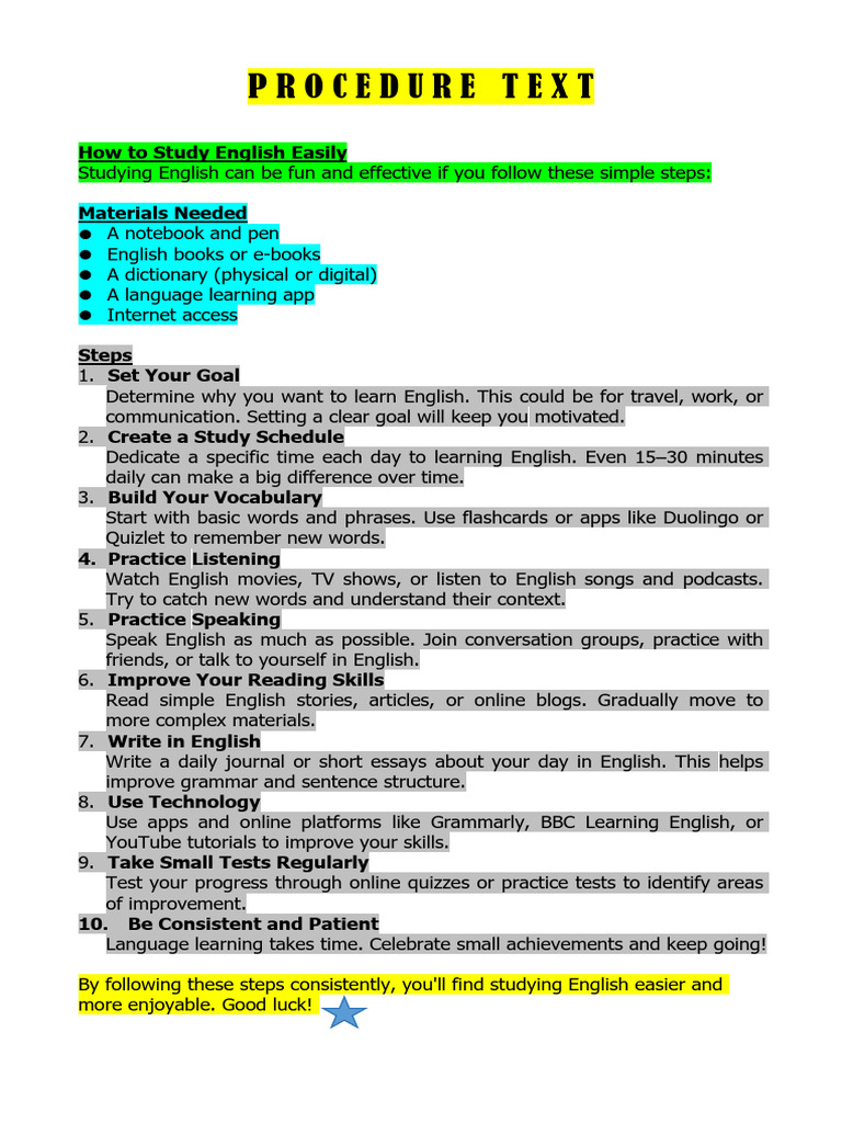 How To Study English | PDF