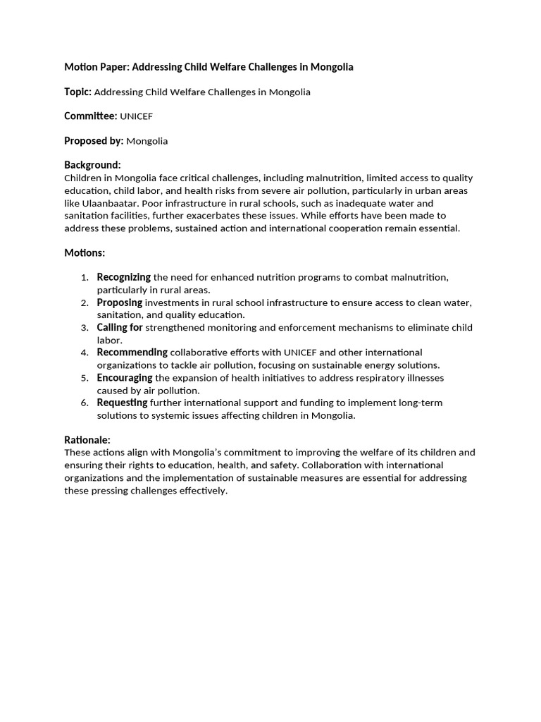 Motion Paper_v1 | PDF