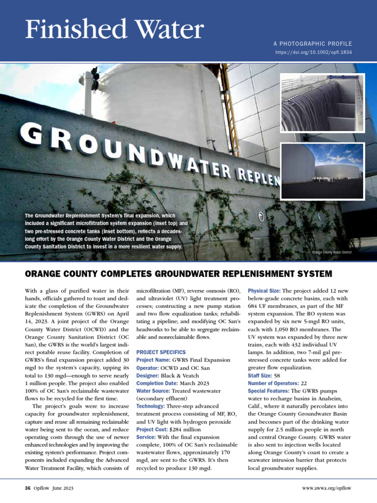 Finished-Water | PDF | Water | Groundwater