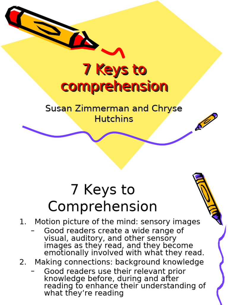 7 Keys To Comprehension 1 | PDF