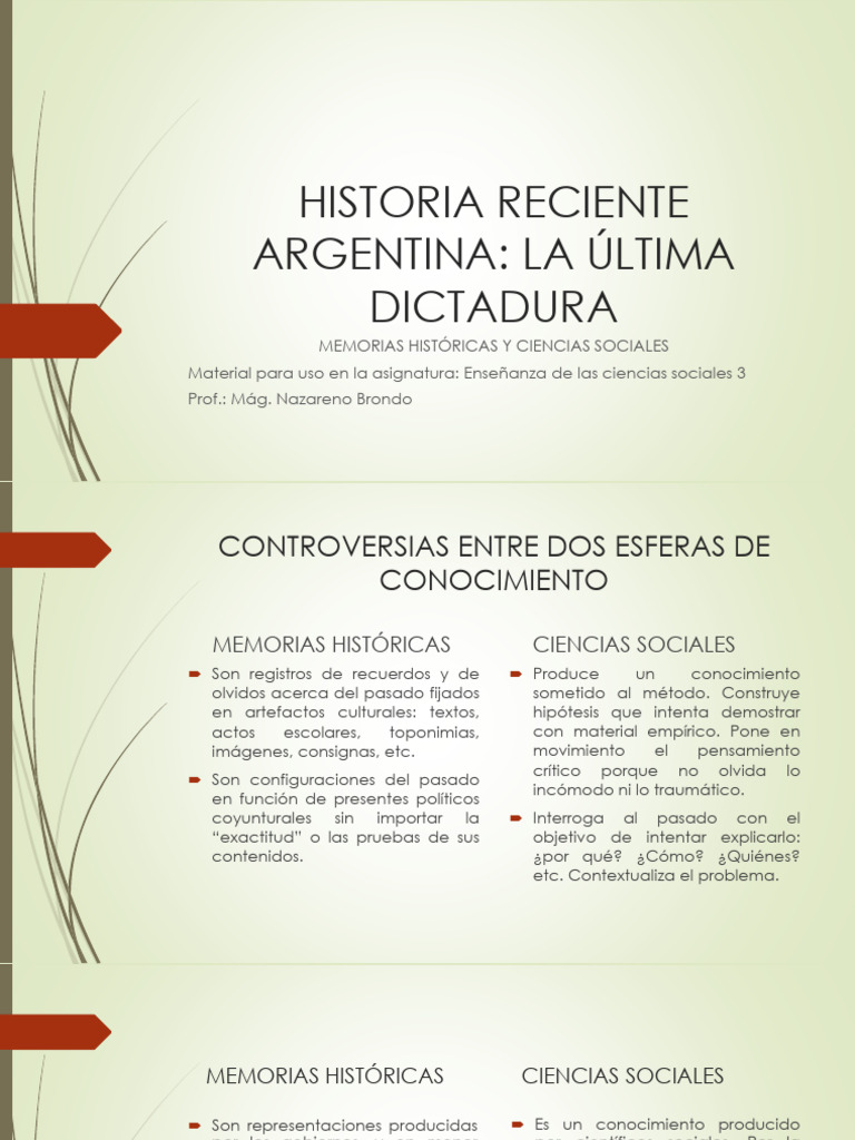 Power Point. Historia Reciente Argentina. La Última Dictadura. | PDF ...