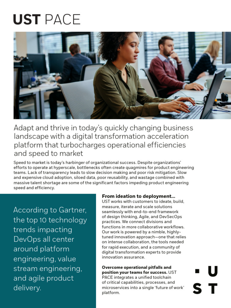 Brochure UST PACE Solution | PDF | Cloud Computing | Software Engineering