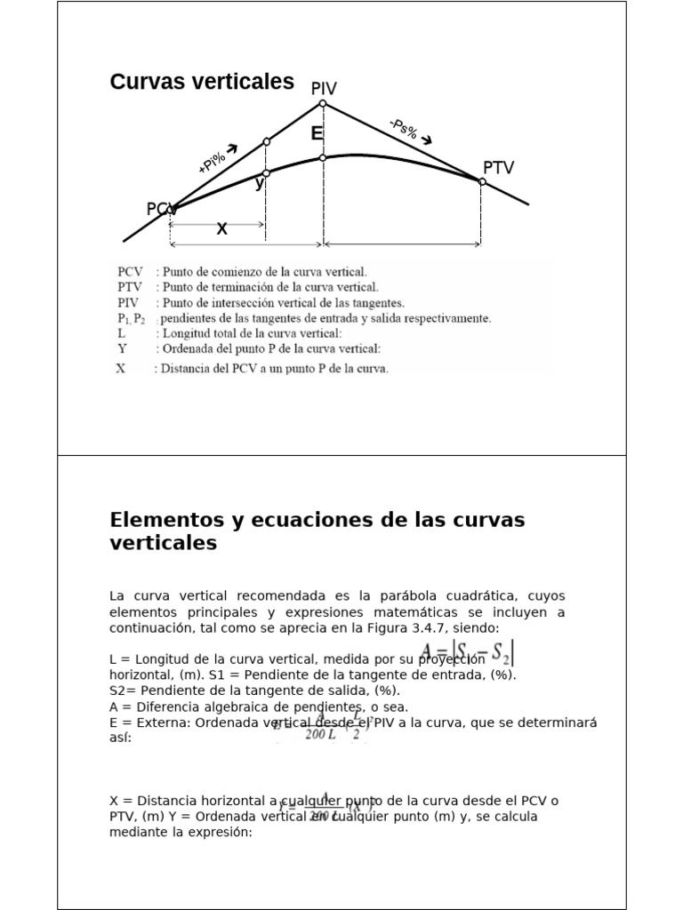 150588603 14 01 Curvas Verticales Ejemplo de Calculo 2012 | PDF ...