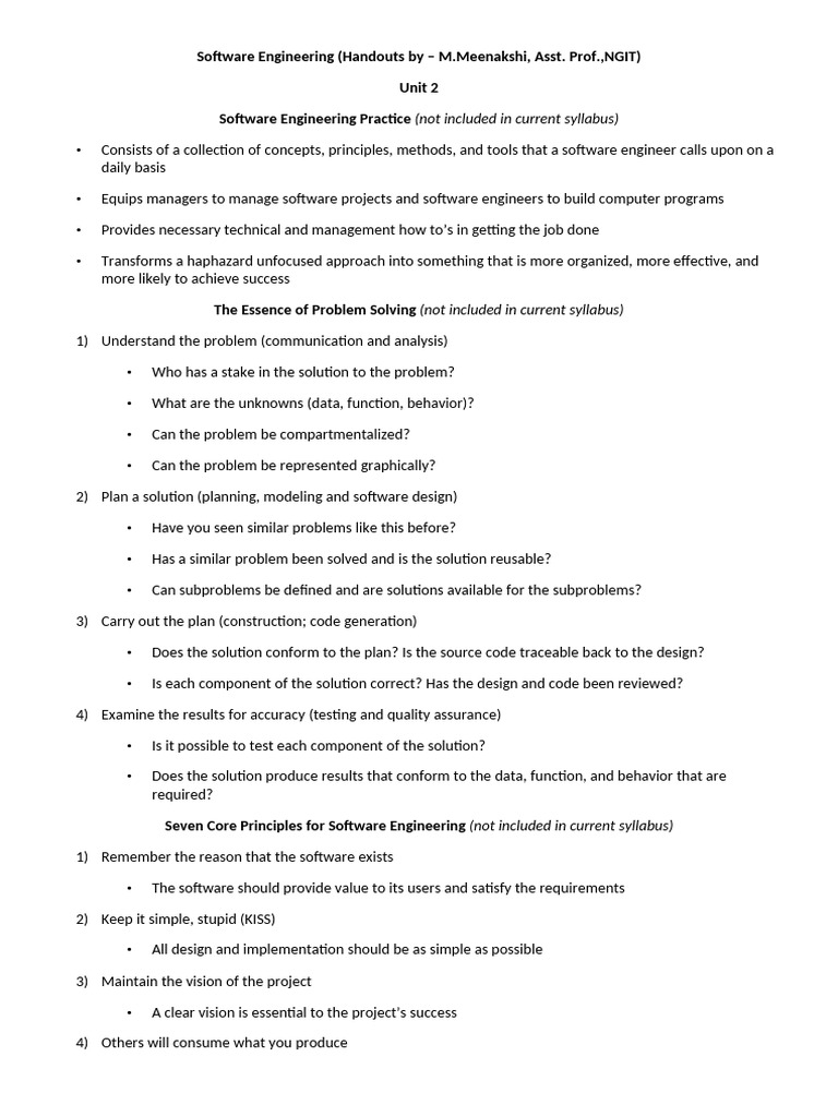 SE unit - 2 | PDF | Conceptual Model | System